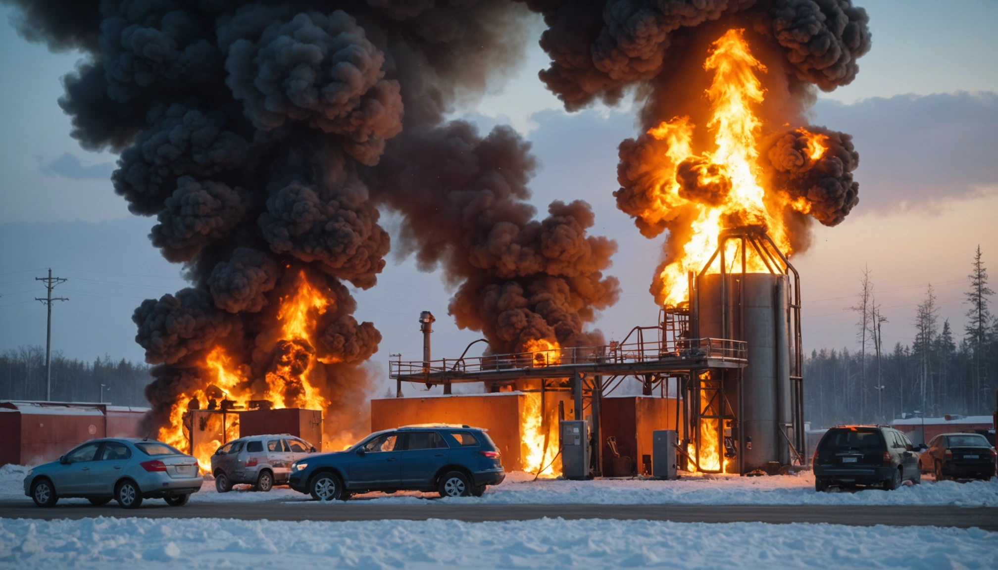 Explosion and Fire Engulf Russian Gas Pumping Facility Near Ukrainian ...